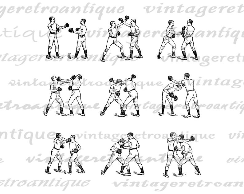 Boxers Collage Sheet Printable Image Graphic Boxing Download - Etsy