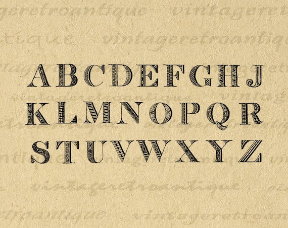 Printable Alphabet Image Pattern Alphabet Graphic Letters - Etsy