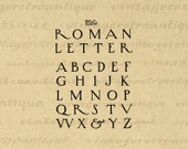 Printable Graphic Roman Style Letters Collage Sheet Download - Etsy