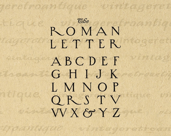 Printable Graphic Roman Style Letters Collage Sheet Download - Etsy