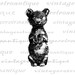 Digital Printable Little Bear Image Antique Bear Illustration Cute ...
