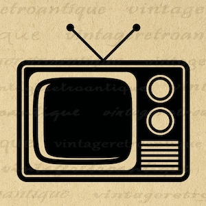 Digital Printable Television Graphic Vintage TV Image Artwork Old ...