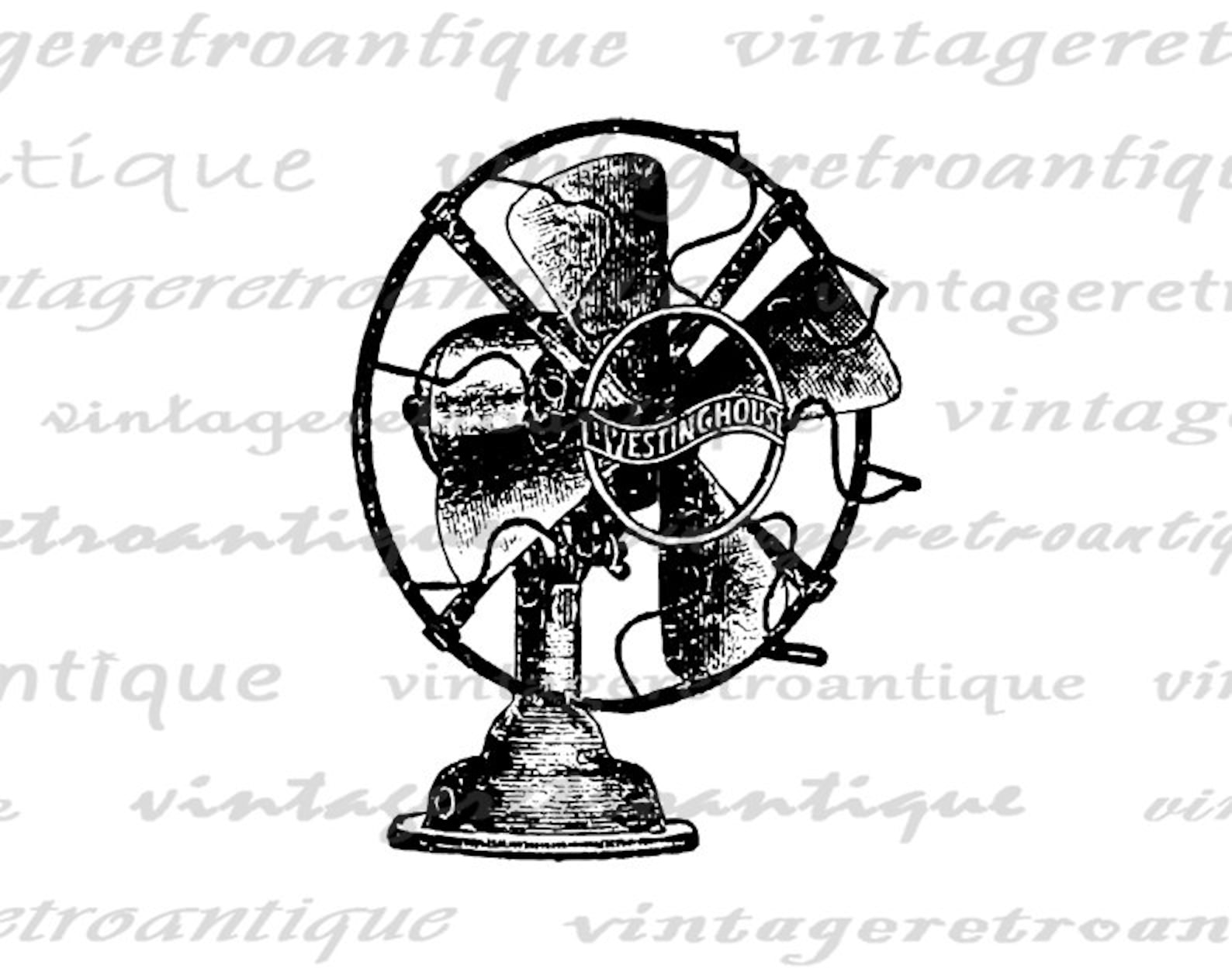 Electric Fan Printable Digital Download Image Graphic Artwork Vintage ...