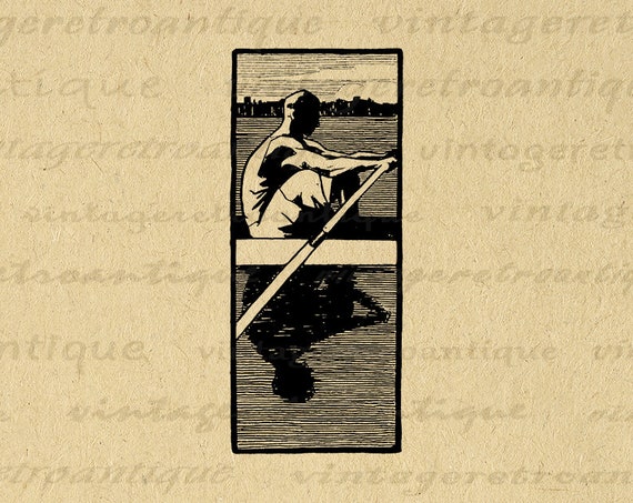 Digital Printable Crew Graphic Rowing Image Sports Art | Etsy