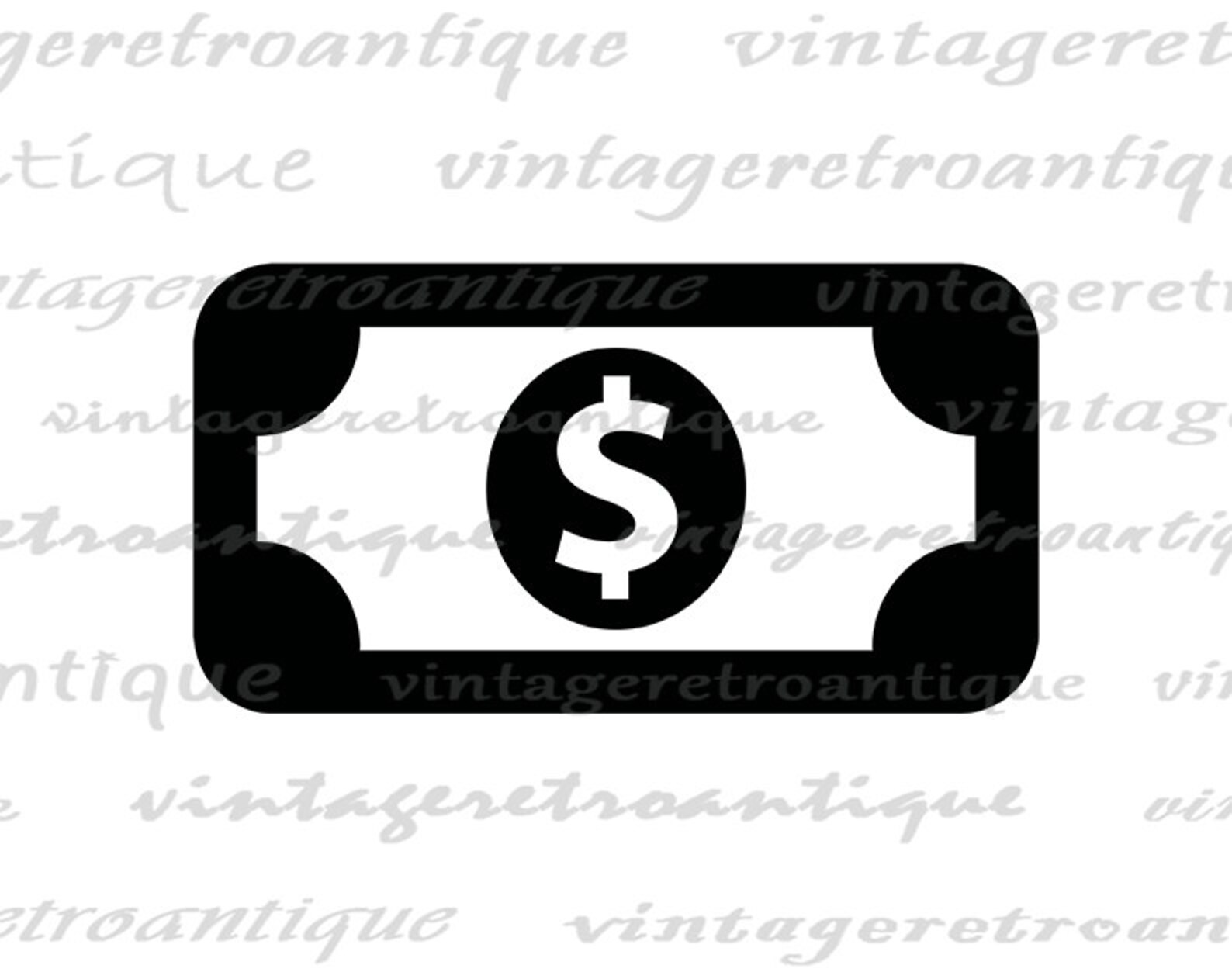 Printable Money Icon Image Graphic Dollar Bill Illustration Download ...