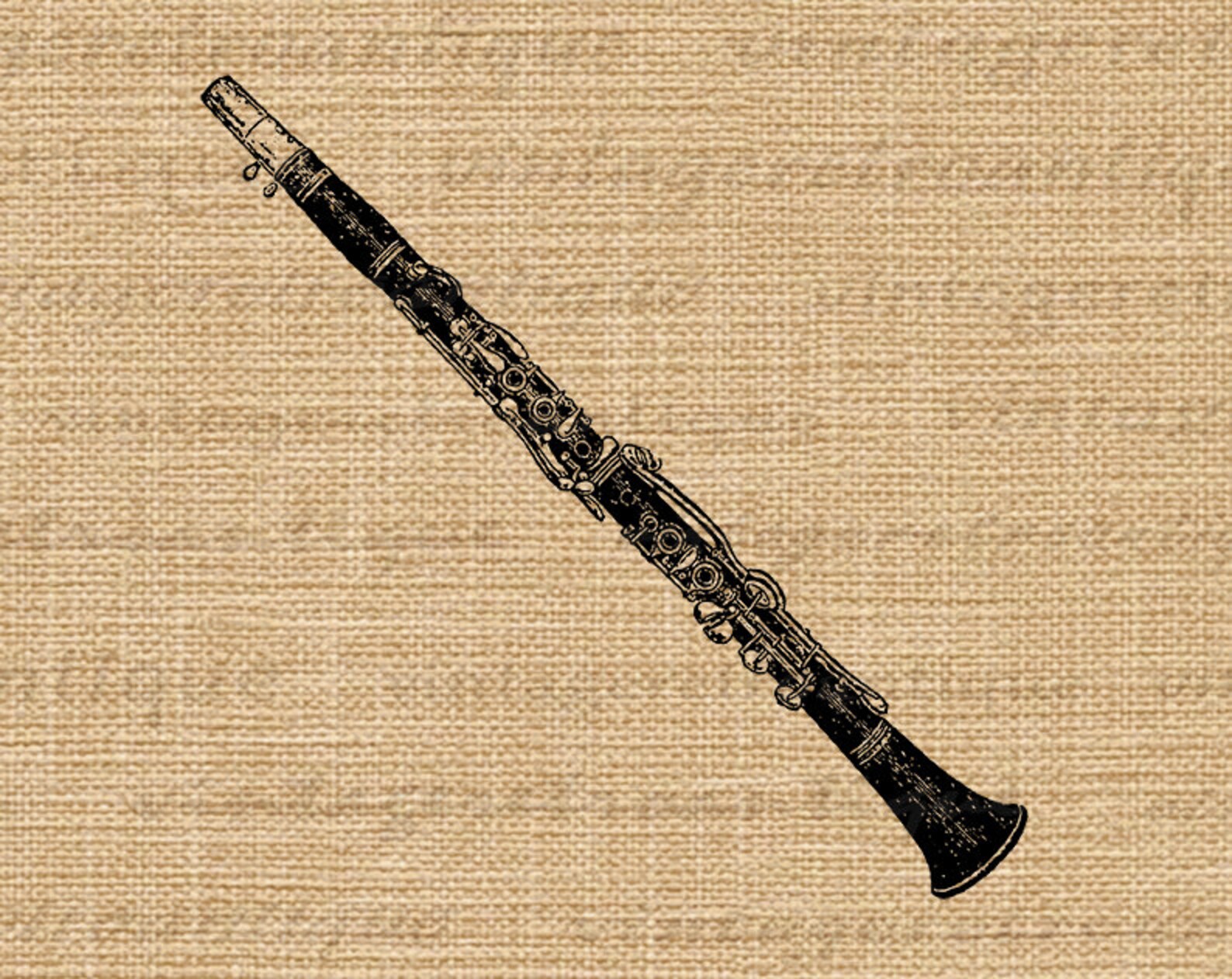 Printable Antique Clarinet Graphic Clarinet Digital Image - Etsy