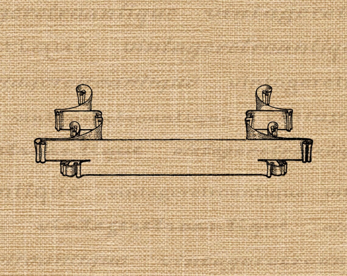 Printable Paper Scroll Digital Image Scroll Banner Download | Etsy