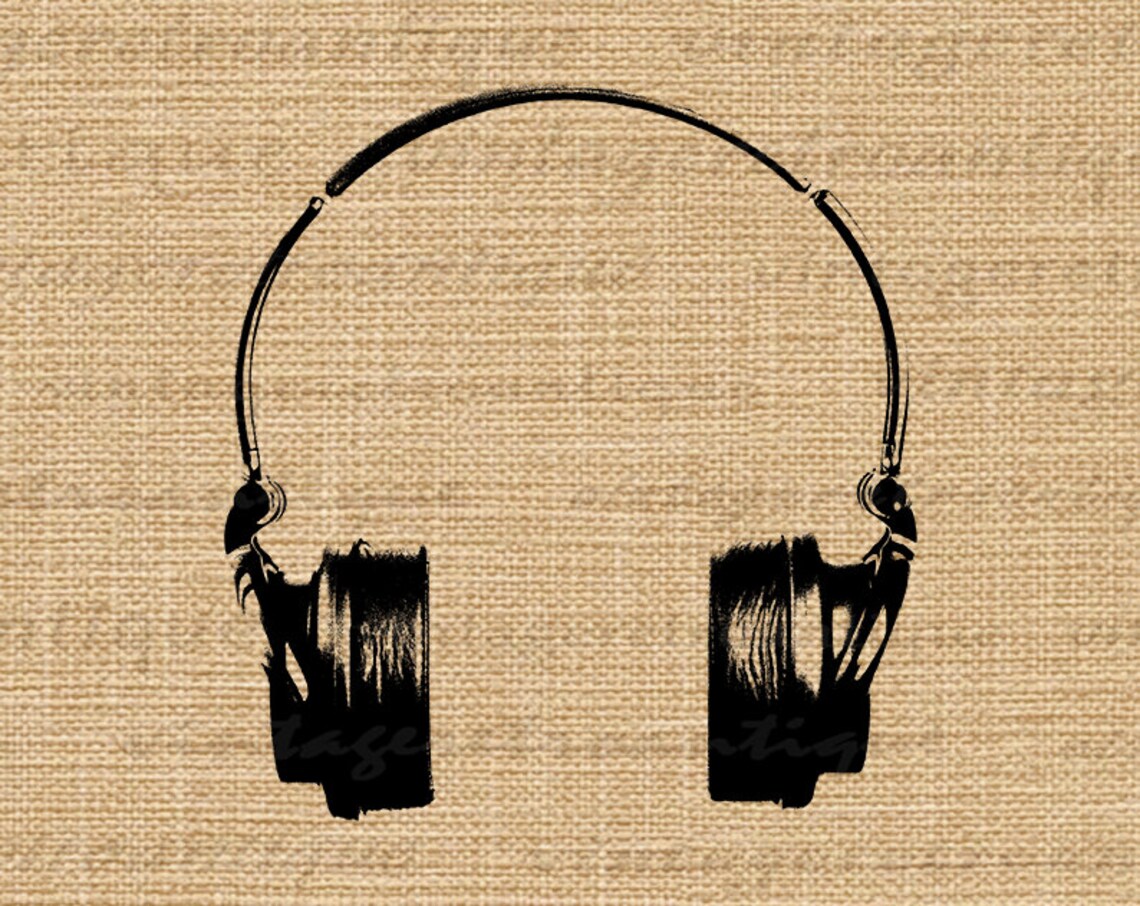 Printable Graphic Headphones Illustration Download Music Image - Etsy