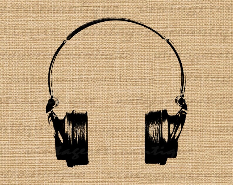 Printable Graphic Headphones Illustration Download Music Image - Etsy