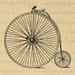Antique High Wheel Bicycle Digital Image Graphic Illustration Printable ...