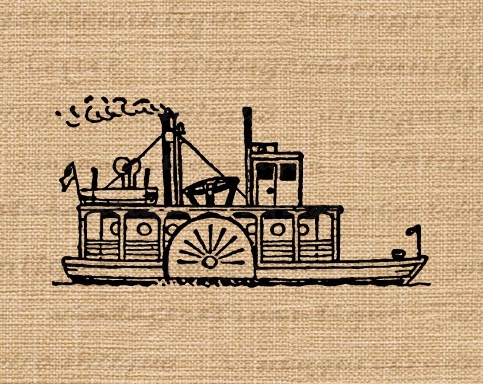 Steamboat Digital Image Graphic Boat Printable Download Illustration ...