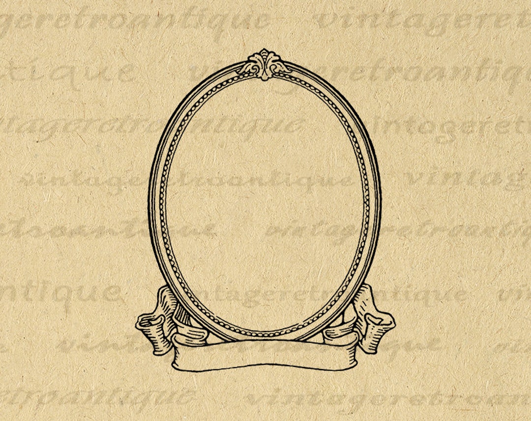 Simple Antique Oval Frame