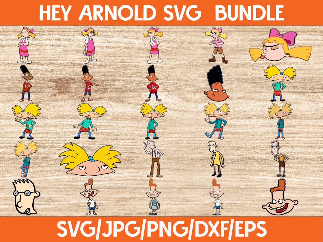Hey Arnold SVG Bundle, Hey Arnold Digital SVG, Cricut File, Instant ...
