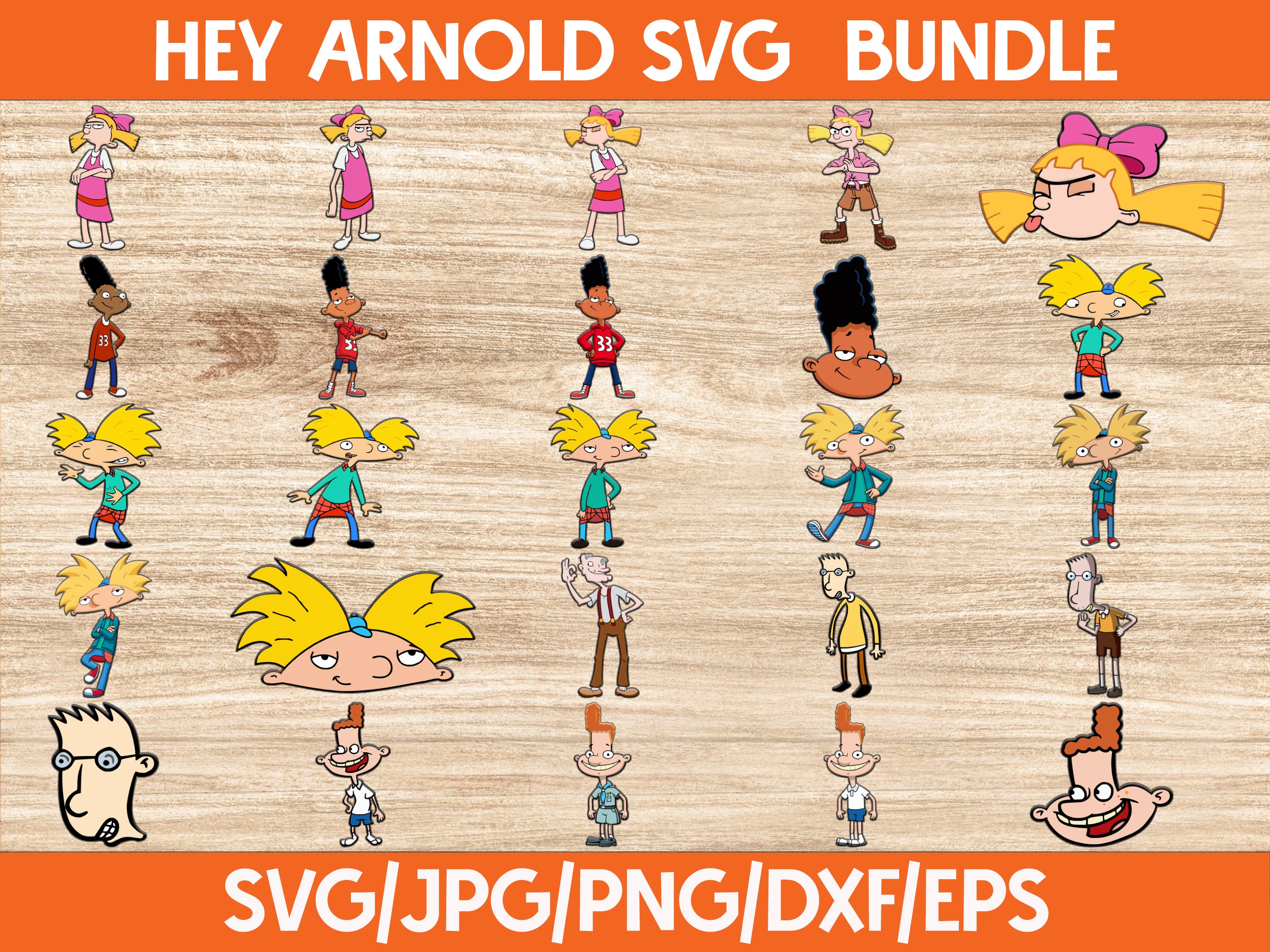 Hey Arnold Svg Bundle Hey Arnold Digital Svg Cricut File Instant