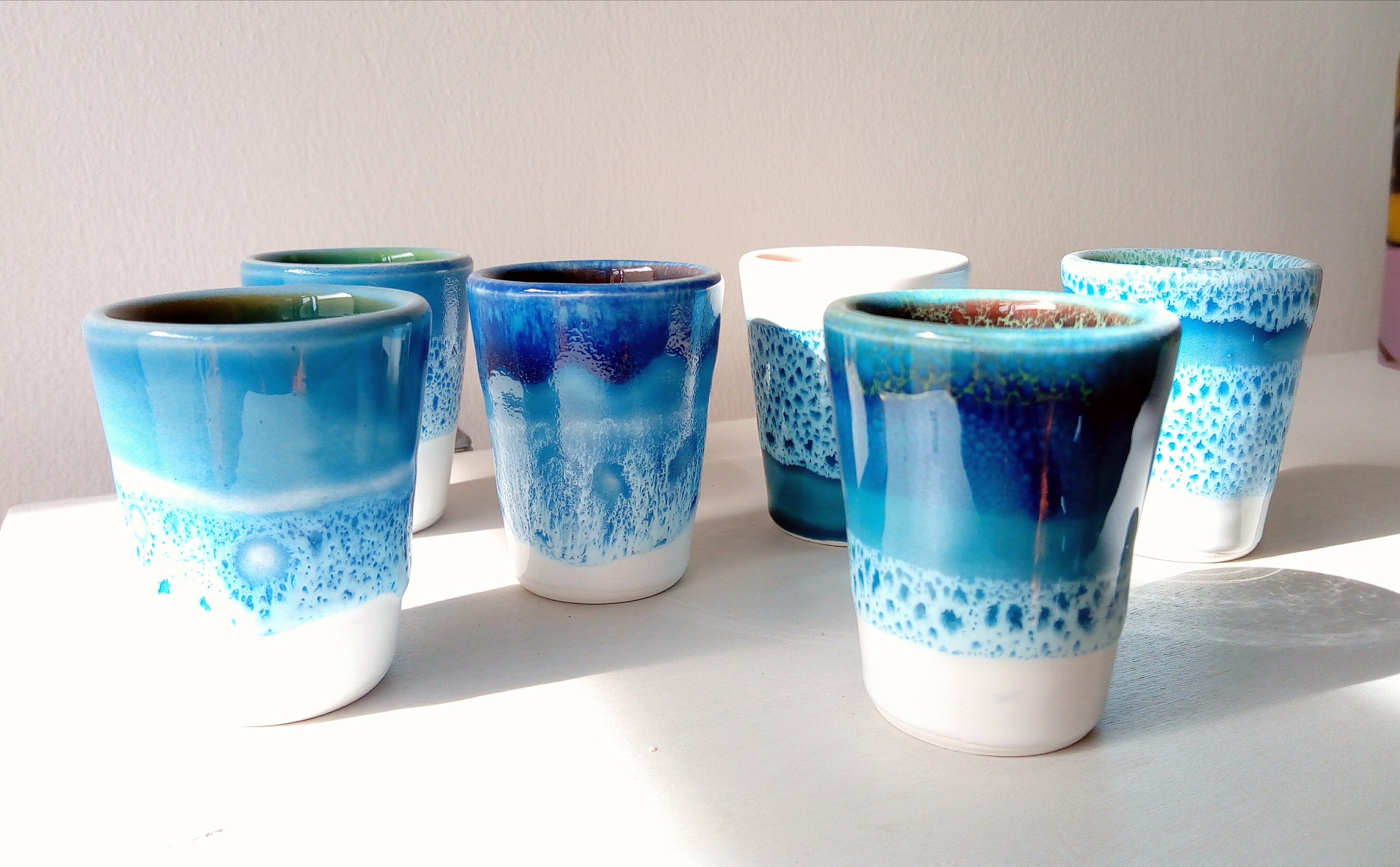 6 Bicchieri in Ceramica Tipo Limoncello, Tutti Diversi Sempre - Etsy