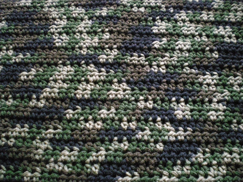 Camouflage Baby Blanket/crocheted Camo Baby Blanket/multi Color ...