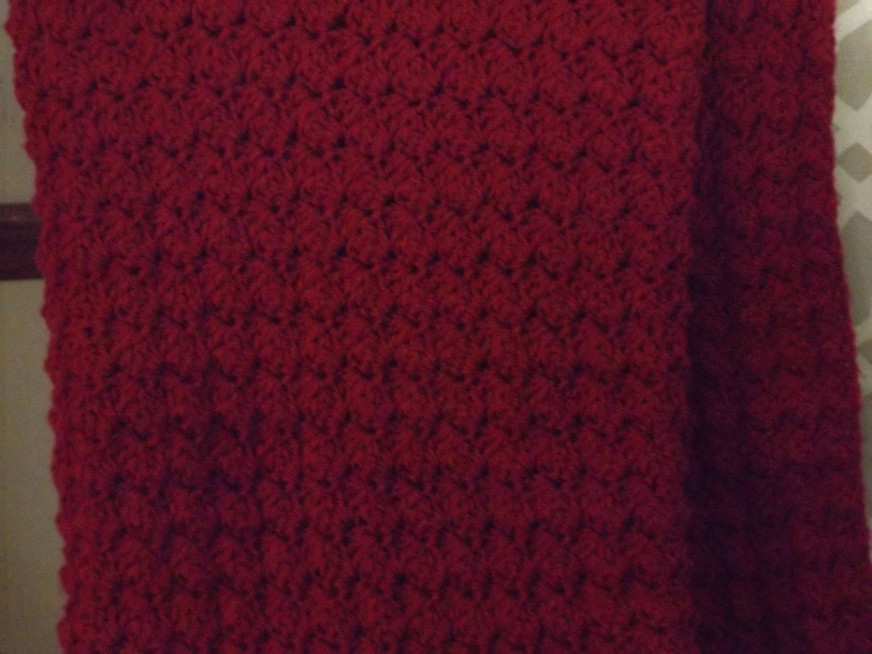 Handmade Claret Red Crocheted Afghan - Acrylic Throw Blanket - Etsy
