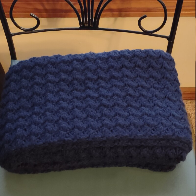 Blue Crochet Blanket - Etsy