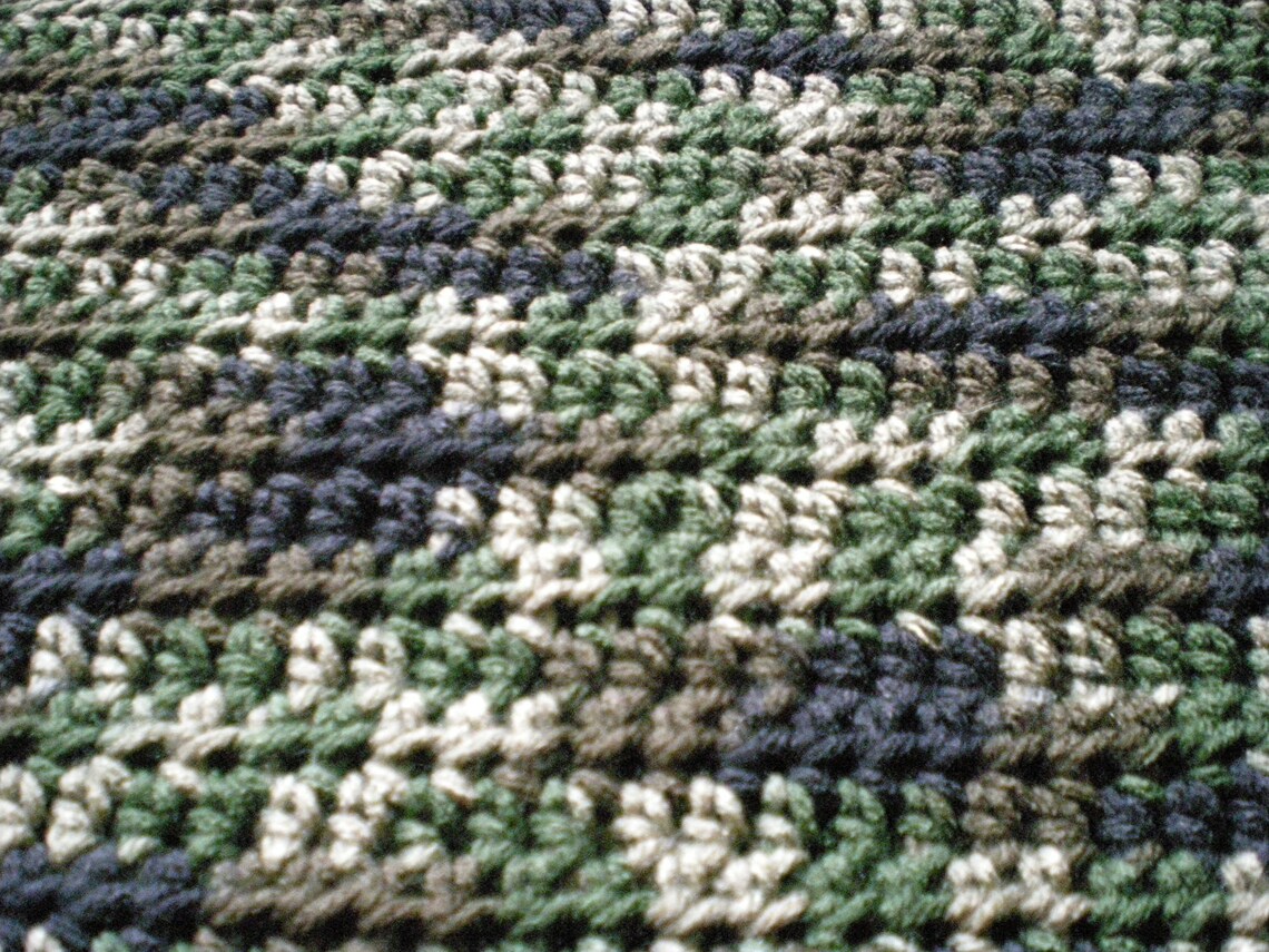 Camouflage Baby Blanket/crocheted Camo Baby Blanket/multi Color ...