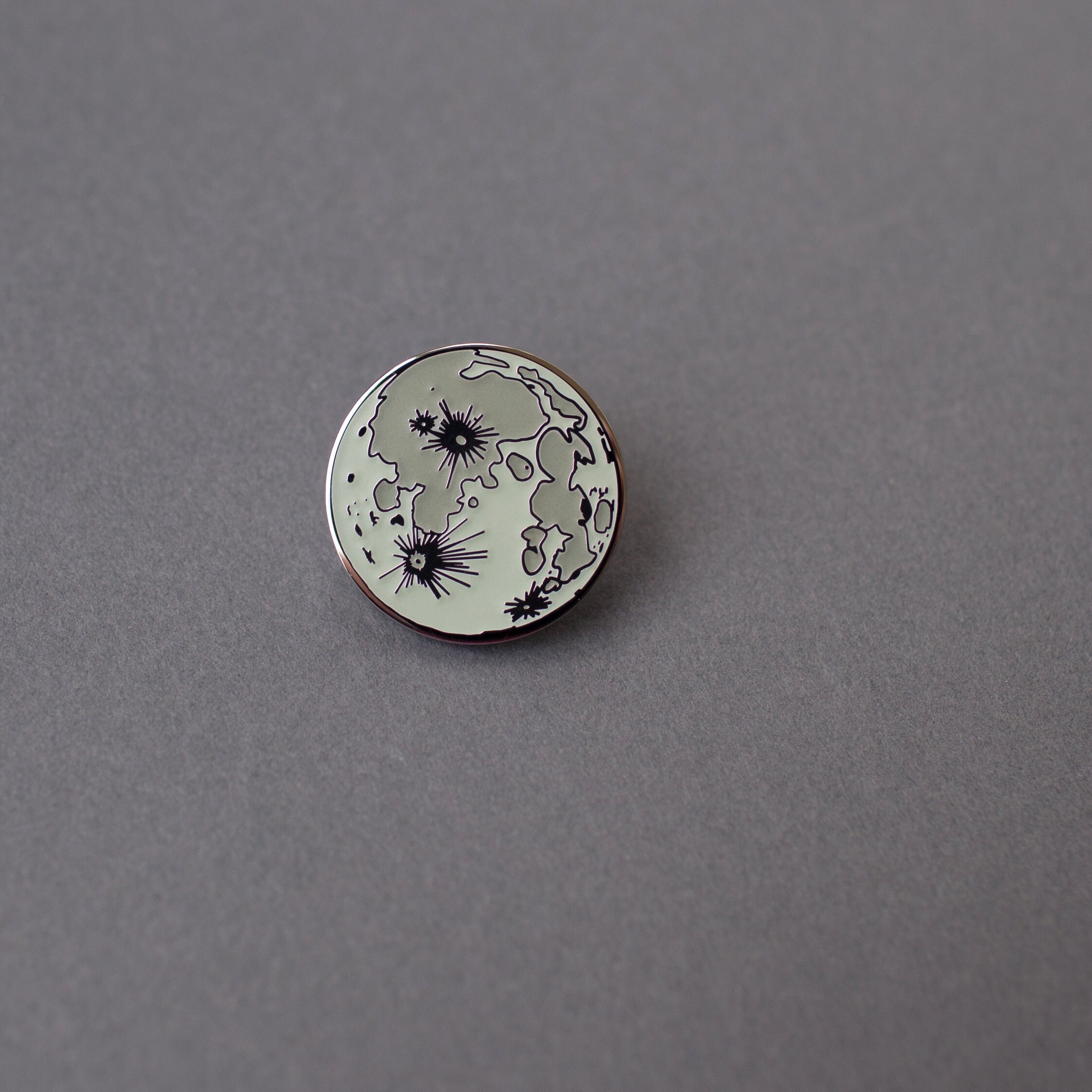 Moon Glow in the Dark Enamel Pin - Etsy Canada