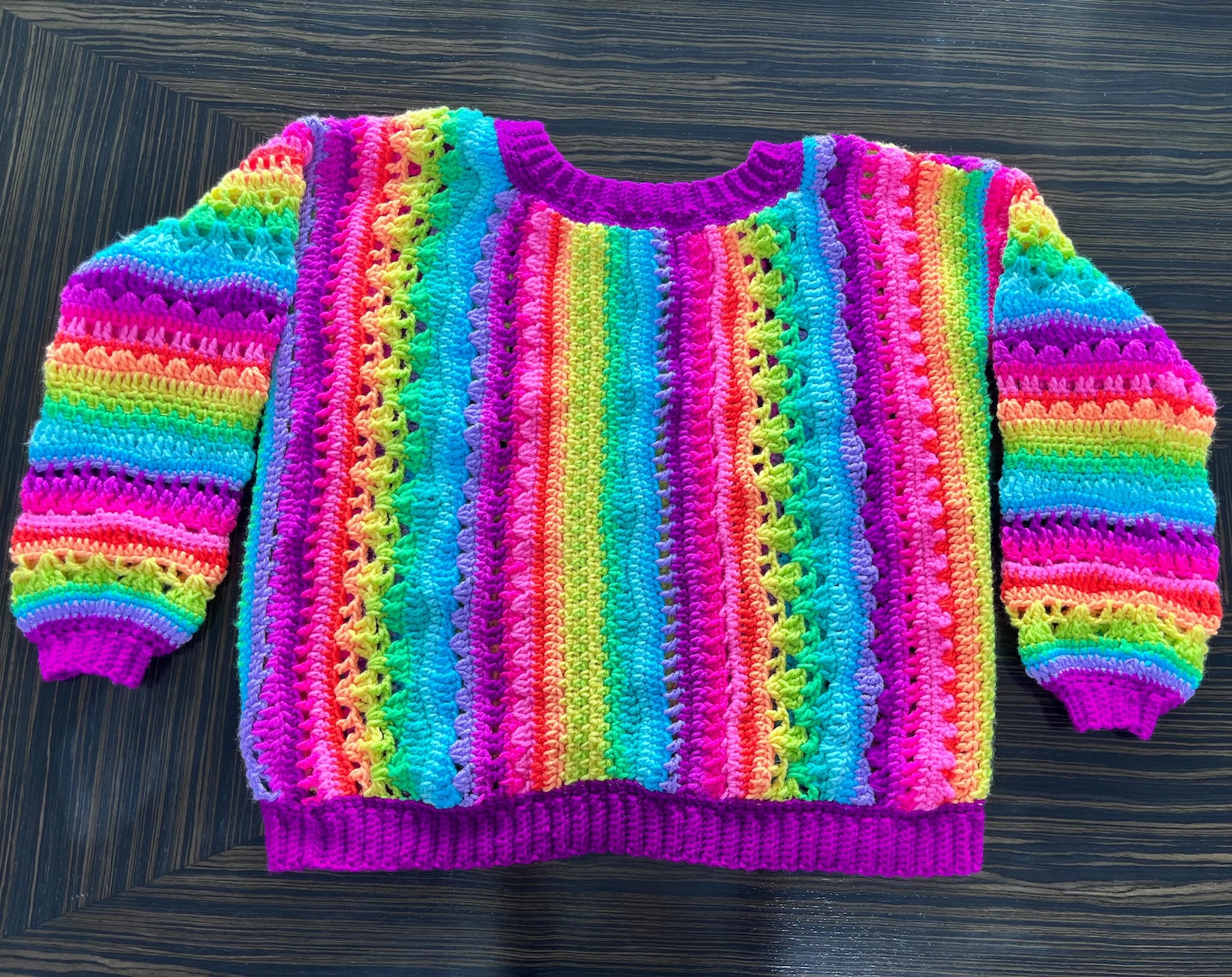 Neon Rainbow Rapper Vintage Style Sweater - Etsy