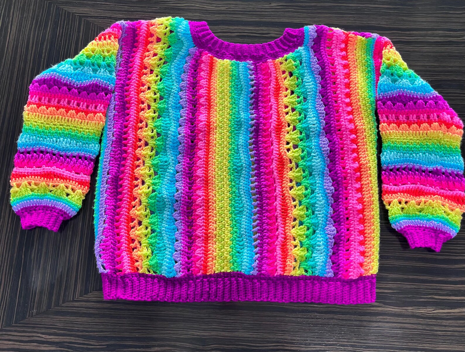 Neon Rainbow Rapper Vintage Style Sweater - Etsy