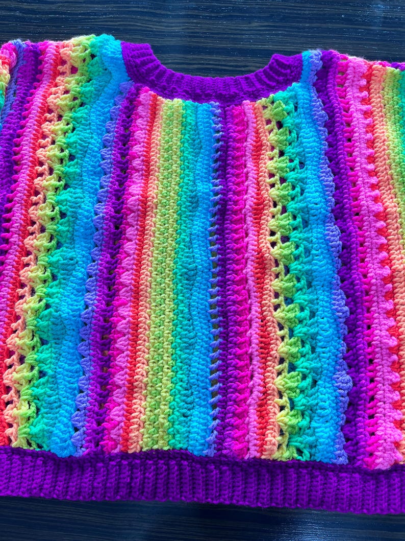 Neon Rainbow Rapper Vintage Style Sweater - Etsy