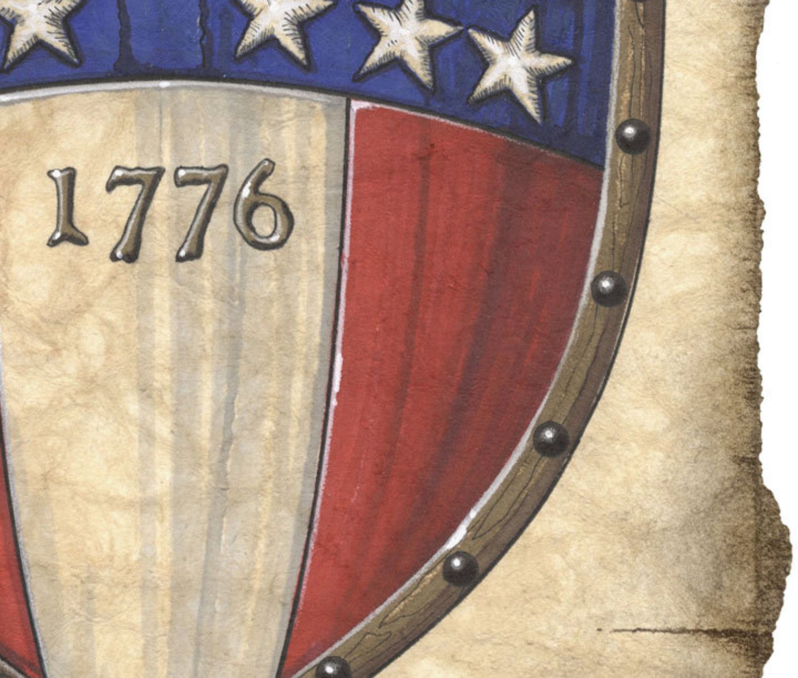 American Patriot Heraldic Shield 8x10+, Patriot - USA - American Flag ...