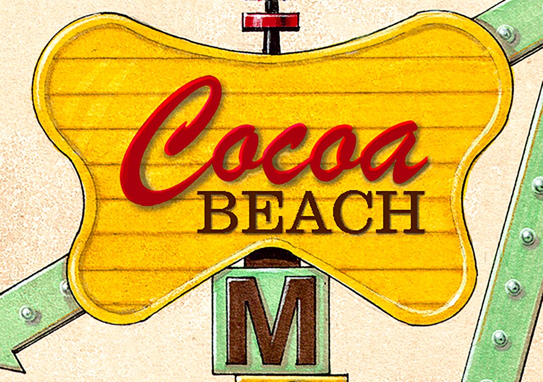 Cocoa Beach Retro Motel Sign; Cocoa Beach FL; Vintage Motel Signs; Old ...