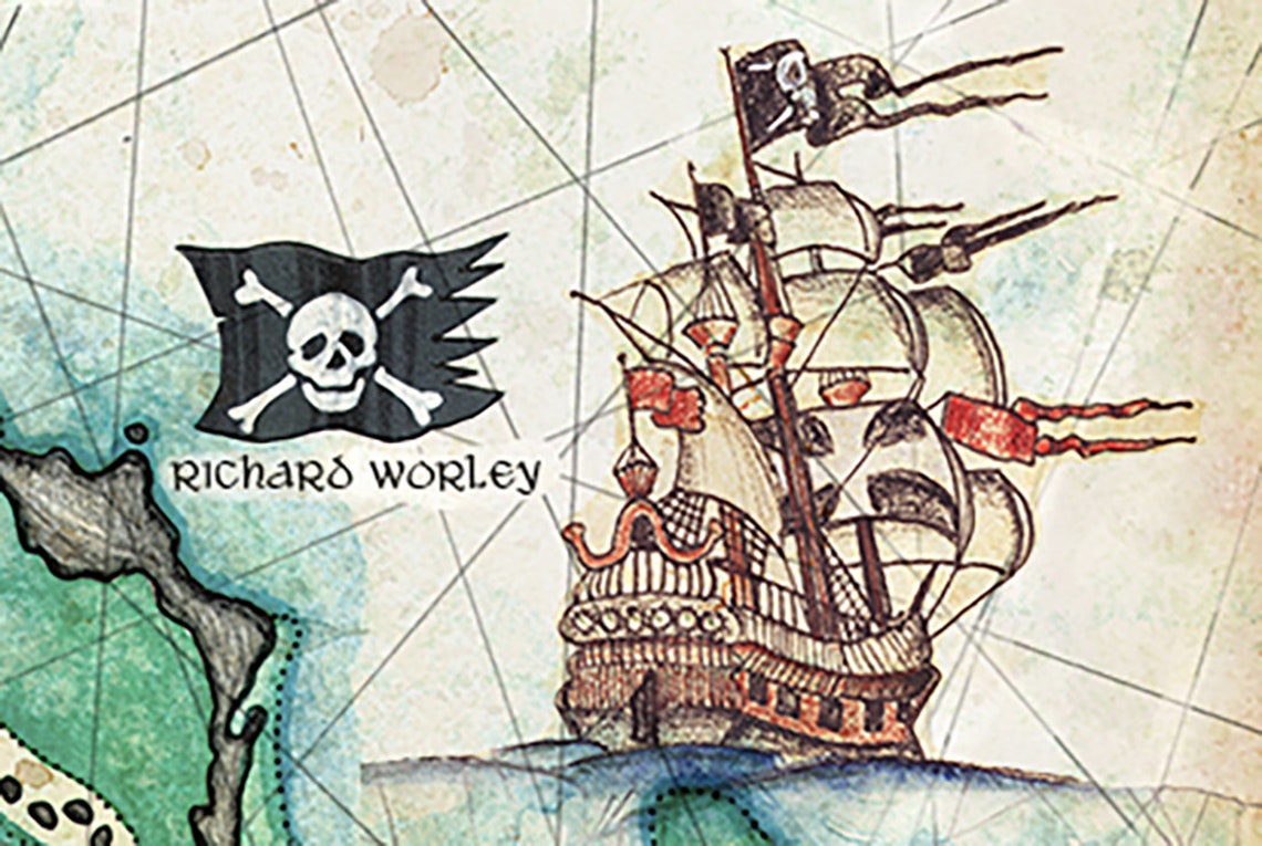 Pirates of the Bahamas 11 X 15 the Flying Gang Pirates - Etsy