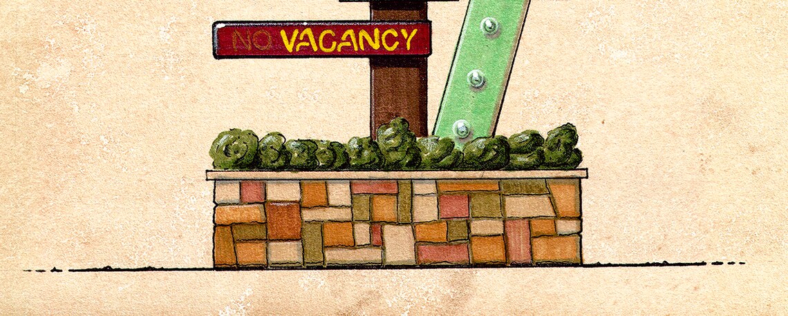 Gulf Shores Motel Sign Art Hand Drawn Artwork Retro Motel | Etsy