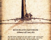 Sand Island Lighthouse Gulf Coast Lighthouses Mobile Bay - Etsy