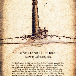 Sand Island Lighthouse - Gulf Coast Lighthouses - Mobile Bay - Mobile ...