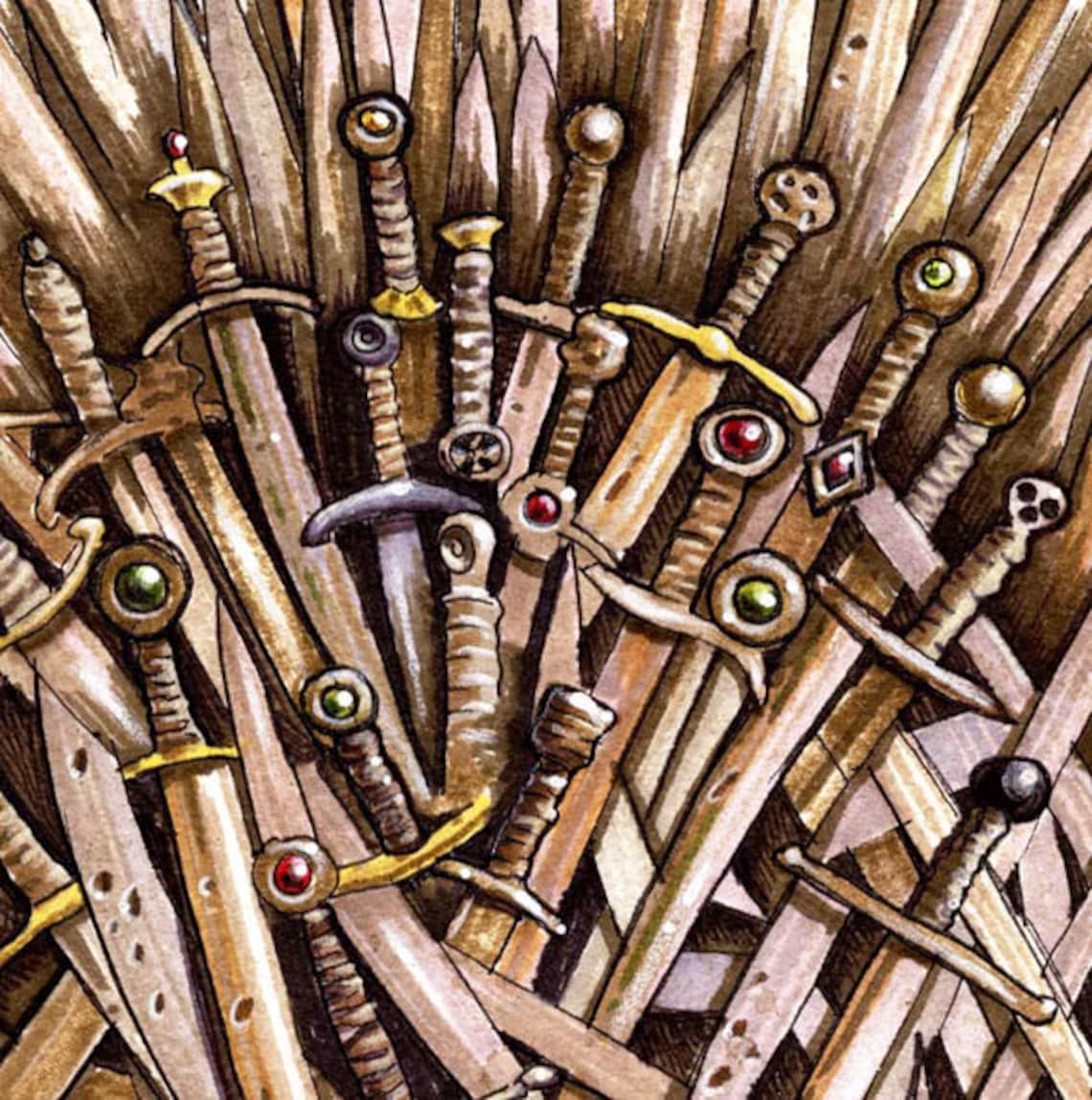 Iron Throne Throne of Swords Midieval Swords Thrones - Etsy