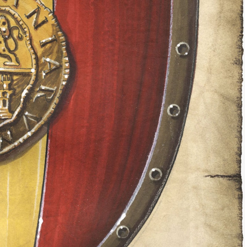 Espana Spanish Crest Artwork Spain Heraldic Shield - Etsy