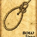 Bow Line Knot Art 8x10- Sailor's Knot Drawing - Bowline - Bow Line ...
