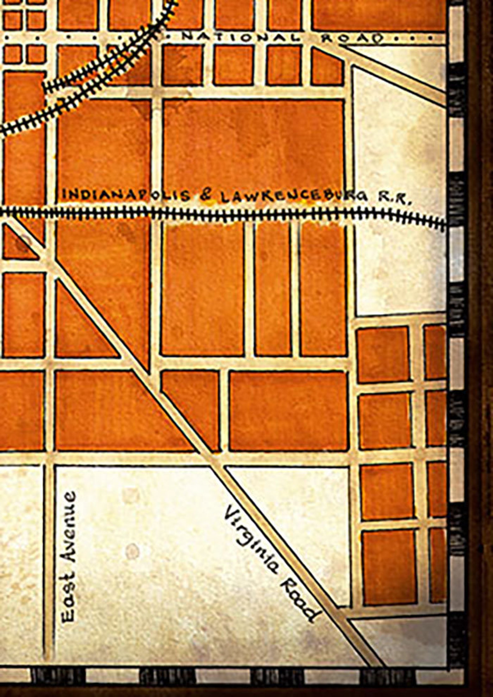Indianapolis Map Art C.1852 Indianapolis Old Style Map Hand - Etsy