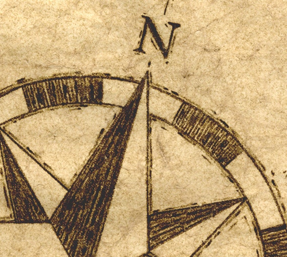 Old Compass Rose Drawing