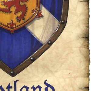 Scotland Crest Artwork 11" X 14", Scottish Flag, Scotland Art Prints ...
