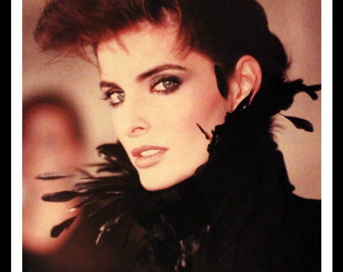 1982 Valentino Jewelry Ad Black Coq Feather Ruff Feathers Collar Wall ...