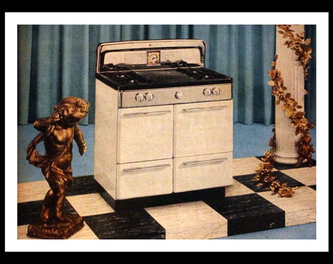 1953 Perfection Gas Range Stove Ad Wall Art Kitchen Home Decor Retro ...