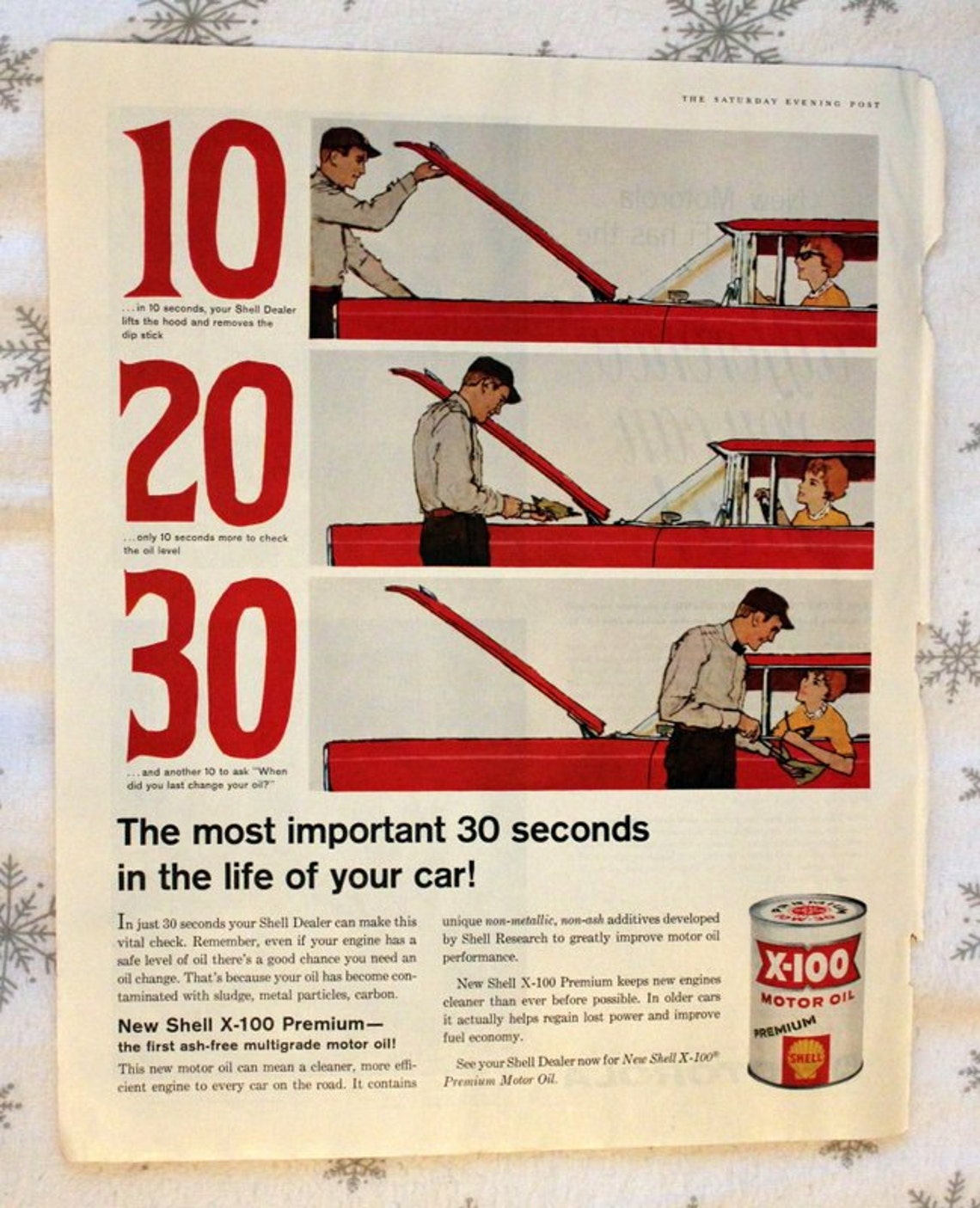 1960 Shell Motor Oil Ad Wall Art Decor Gas Station | Etsy