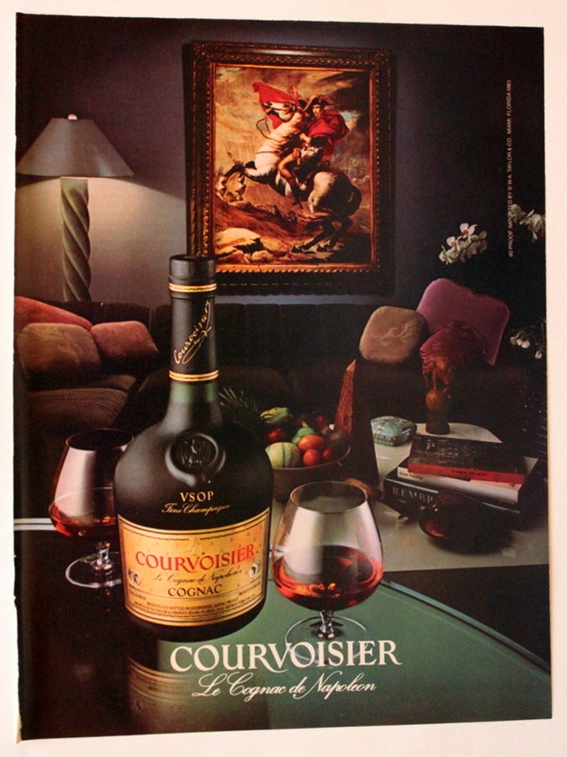 1985 Courvoisier Cognac Ad Le Cognac De Napoleon VSOP | Etsy
