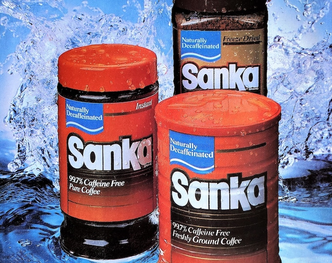 1987 Sanka Caffeine Free Coffee Ad - Wall Art - Home Decor - Kitchen ...