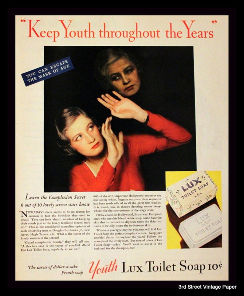 1931 Lux Toilet Soap Ad Wall Art Home Decor Bath Full | Etsy