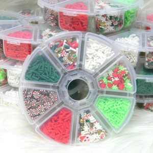 1 Christmas Clay Sprinkles Container Assortment With 7 Different ...