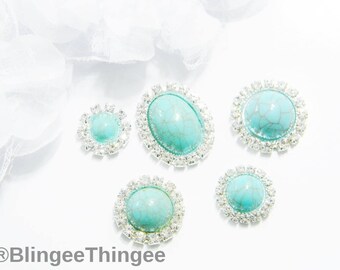 Turquoise flatback | Etsy