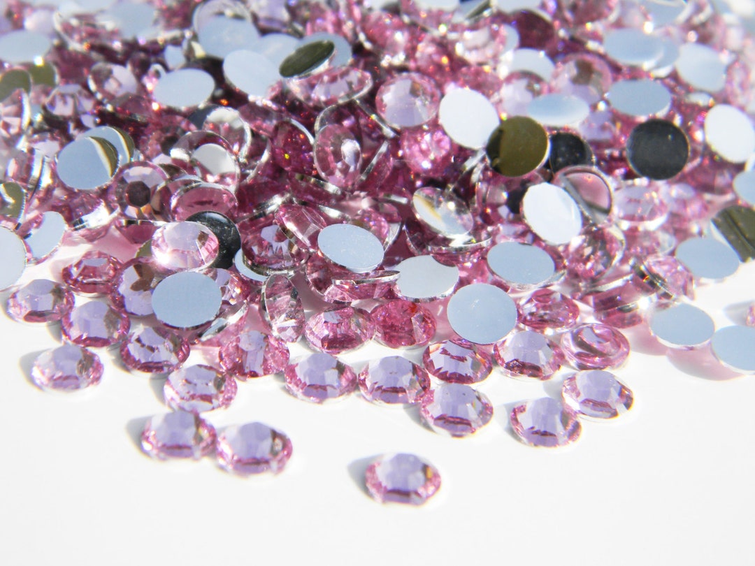 1000 2mm/ 3mm/4mm/or 5mm Light Pink or 200 6mm Flatback Resin ...