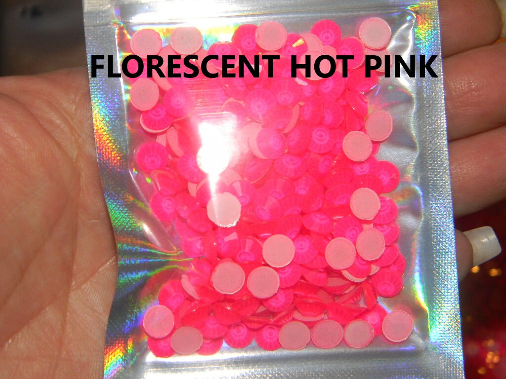 FLORESCENT NEON Glass Flatback Nonhotfix Loose Rhinestones | Etsy
