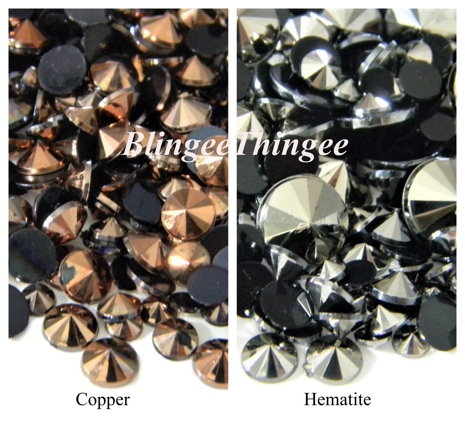 POINTED FACE Acrylic Round Flatback AB Rhinestones Nonhotfix Diy Bling ...